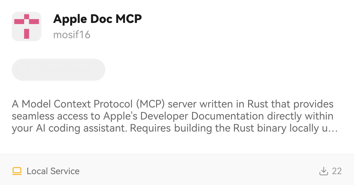 Apple Doc MCP | MCP Servers · LobeHub