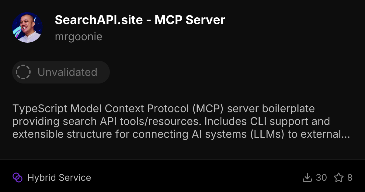 SearchAPI.site - MCP Server | MCP Se... · LobeHub