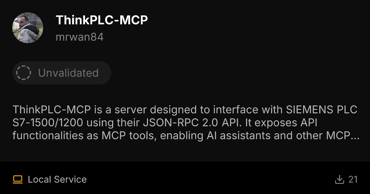 ThinkPLC-MCP | MCP Servers · LobeHub