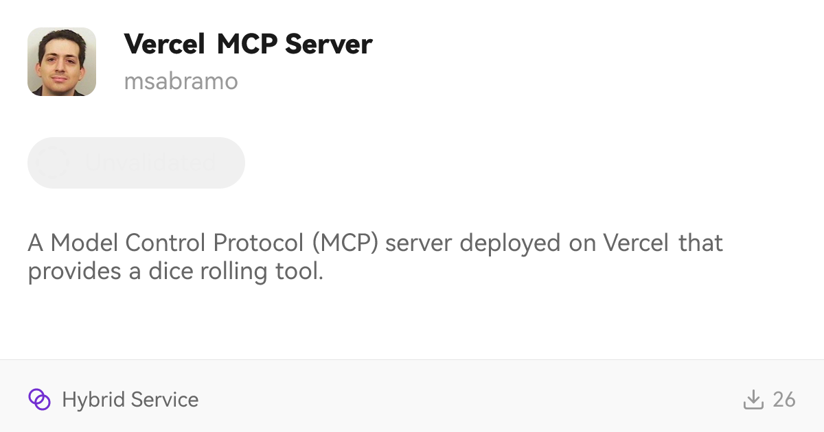 Vercel MCP Server | MCP Servers · LobeHub