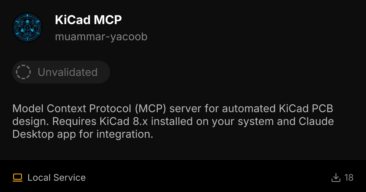 KiCad MCP | MCP Servers · LobeHub