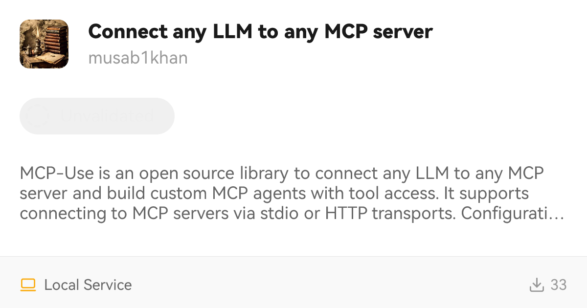 Connect any LLM to any MCP server | ... · LobeHub