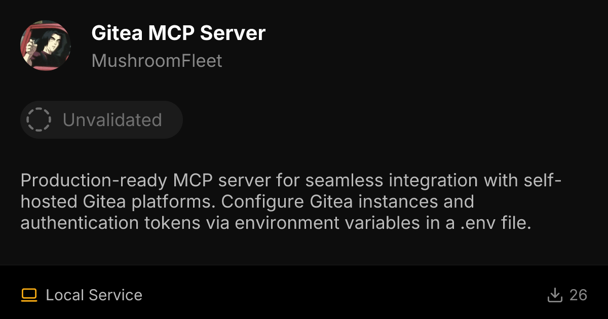 Gitea MCP Server | MCP Servers · LobeHub