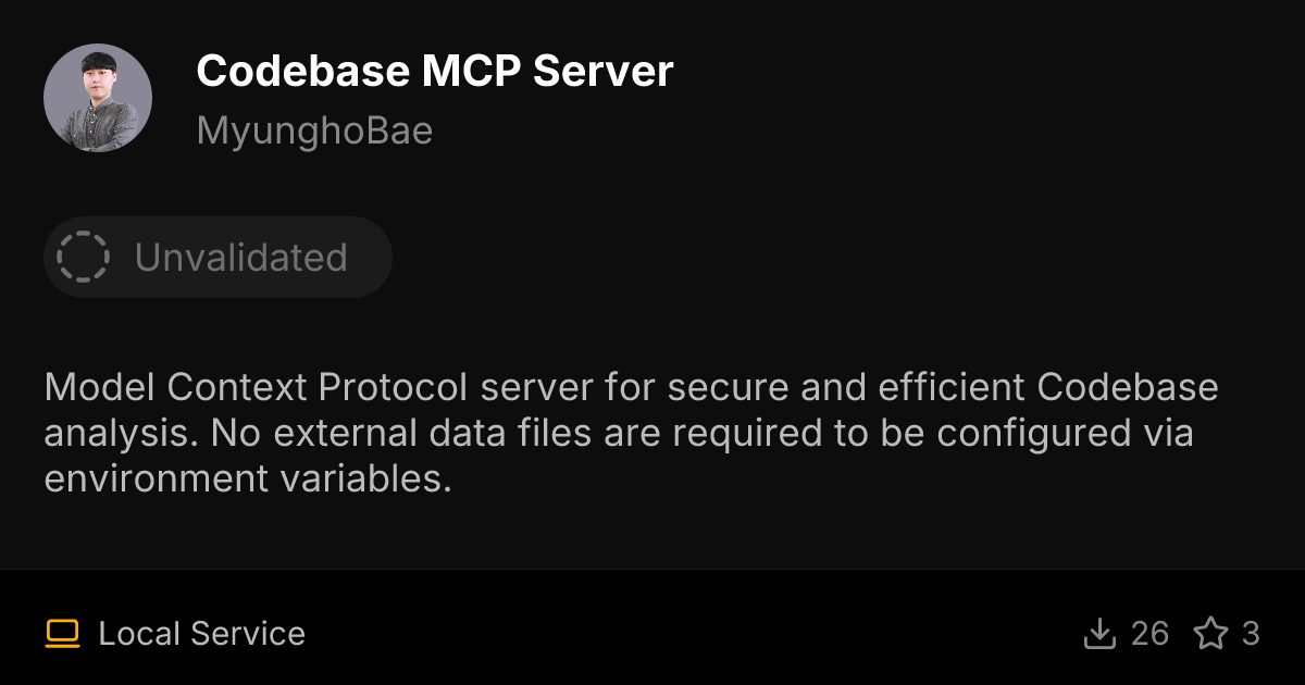 Codebase MCP Server | MCP Servers · LobeHub