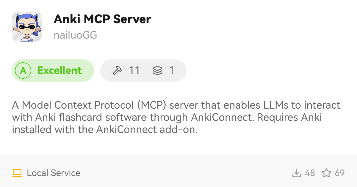 Anki MCP Server | MCP Servers · LobeHub