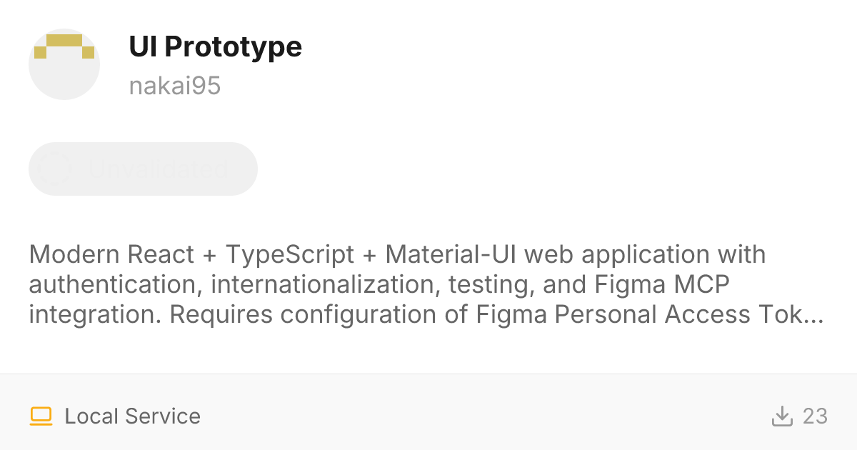 UI Prototype | MCP Servers · LobeHub