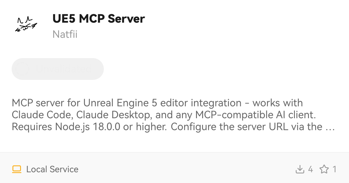 UE5 MCP Server | MCP Servers · LobeHub