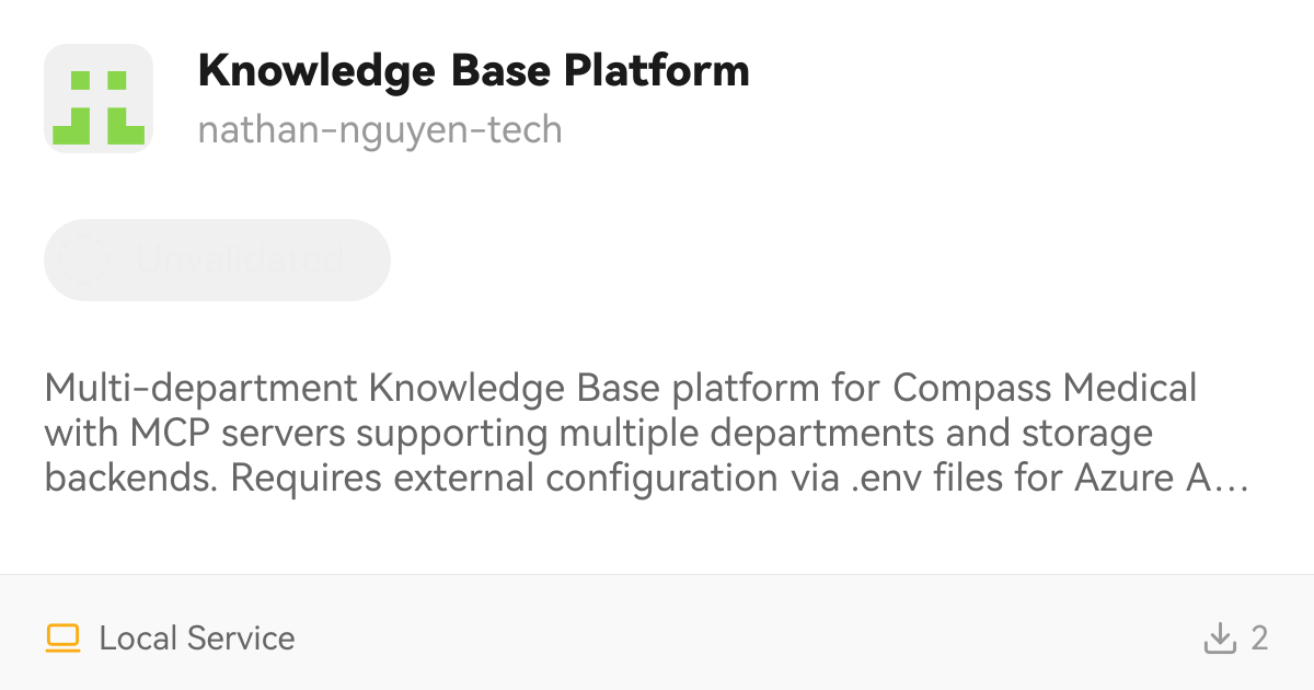 Knowledge Base Platform | MCP Servers · LobeHub