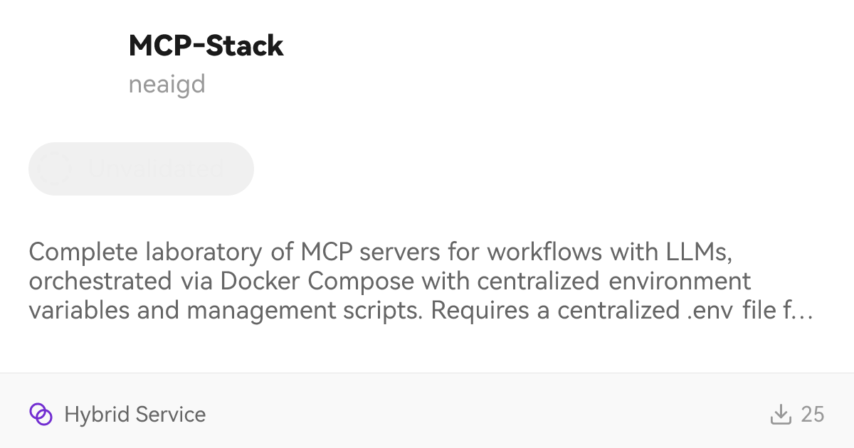 MCP‑Stack | MCP Servers · LobeHub