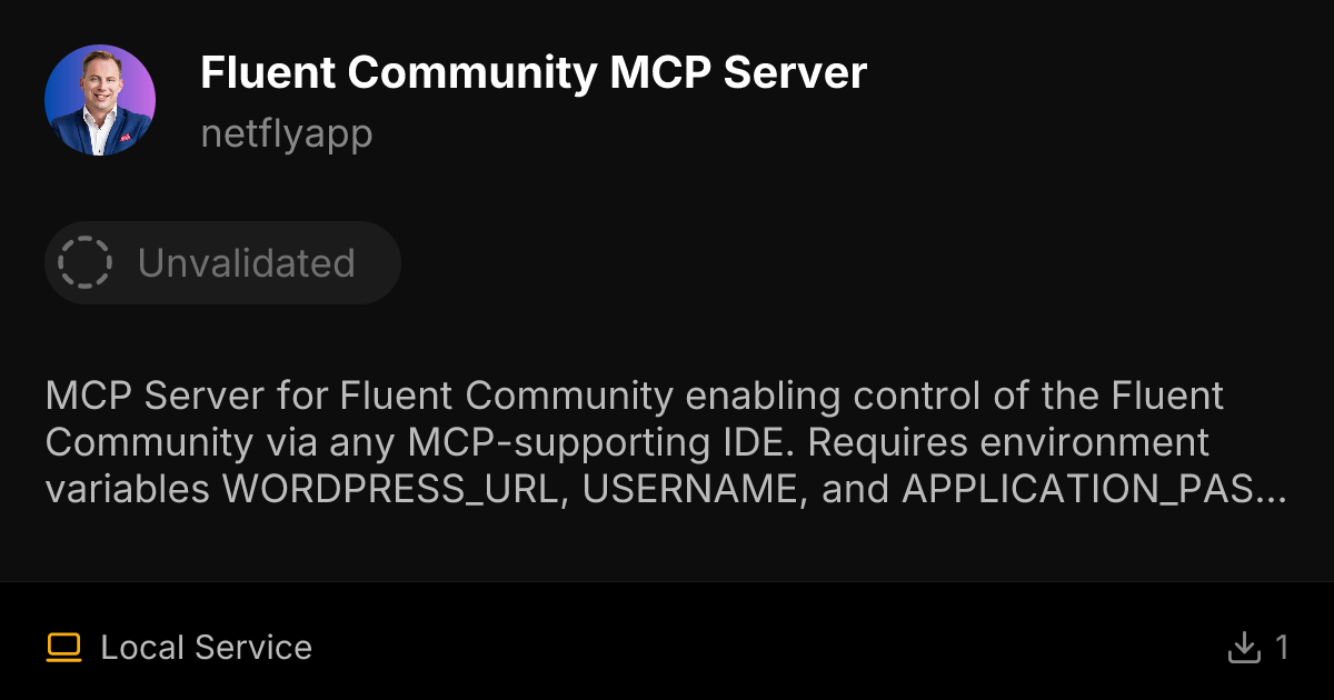 Fluent Community MCP Server | MCP Se... · LobeHub