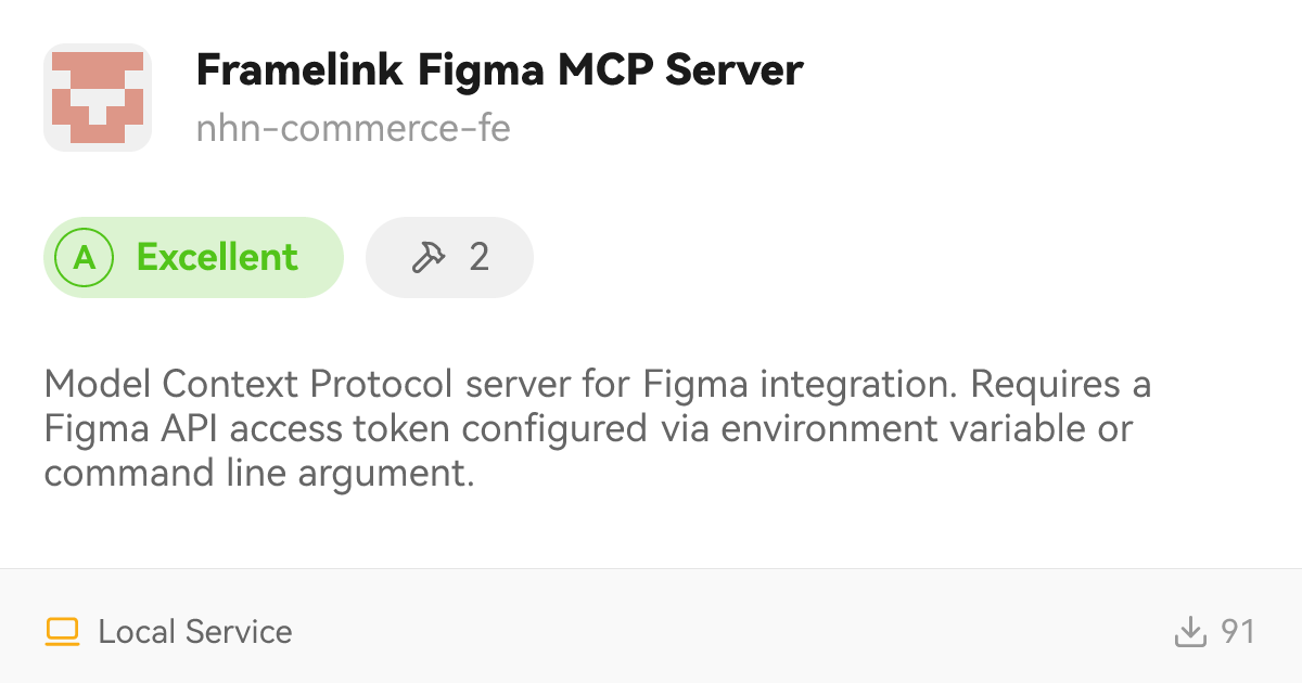Framelink Figma MCP Server | MCP Ser... · LobeHub