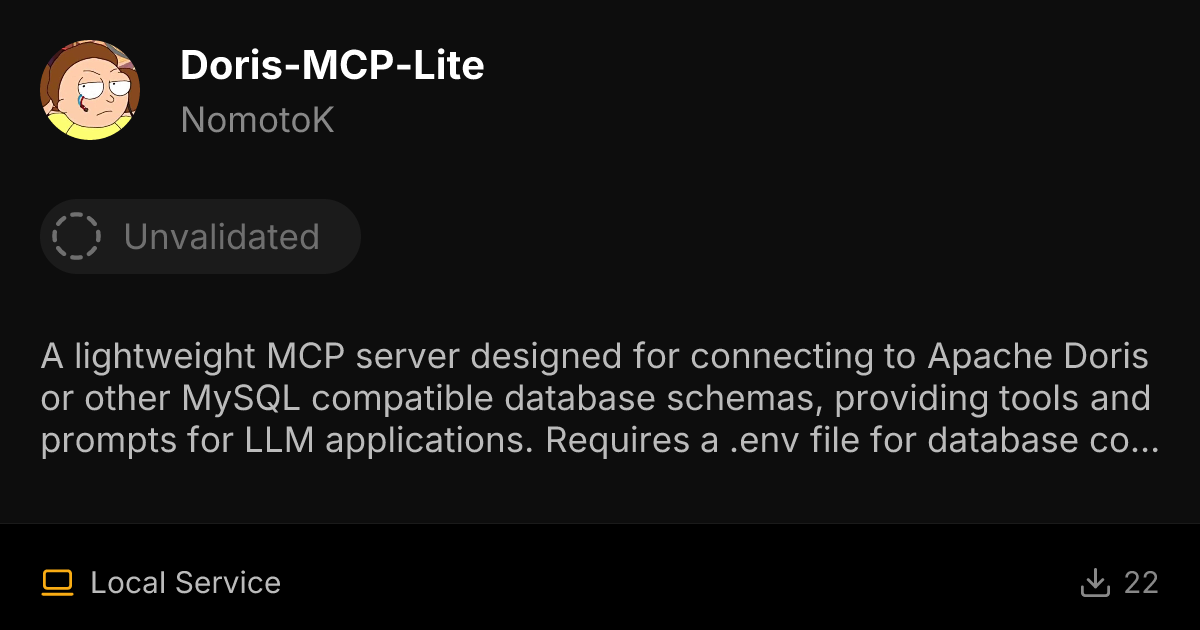 Doris-MCP-Lite | MCP Servers · LobeHub