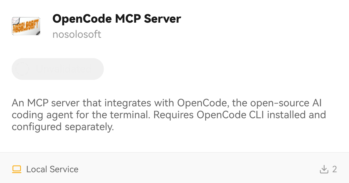 OpenCode MCP 服务器 | MCP Servers · LobeHub