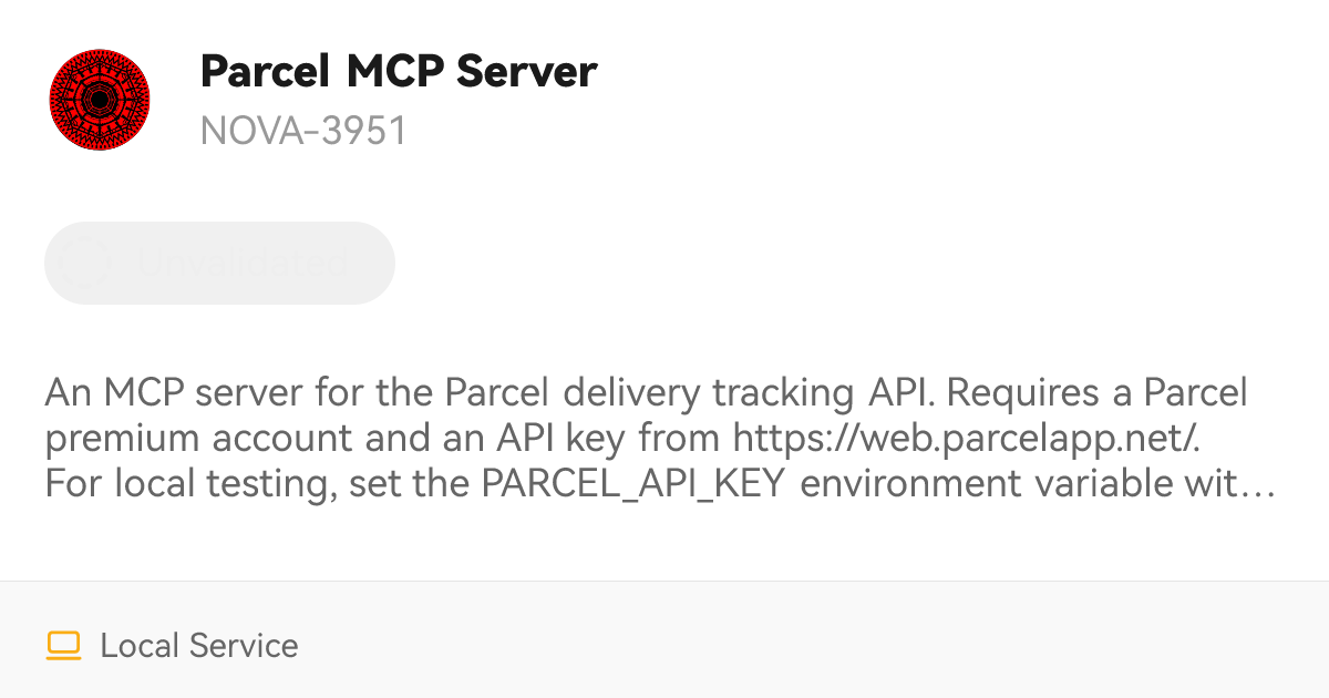 Parcel MCP 服务器 | MCP Servers · LobeHub