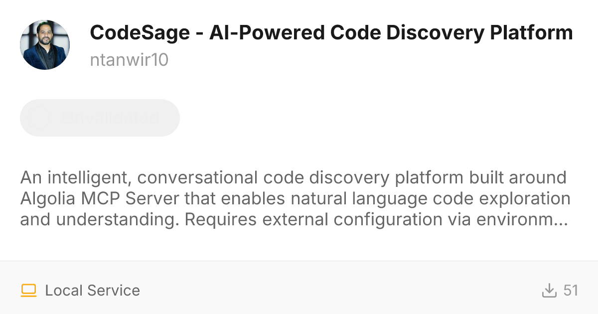 CodeSage - AI-Powered Code Discovery... · LobeHub