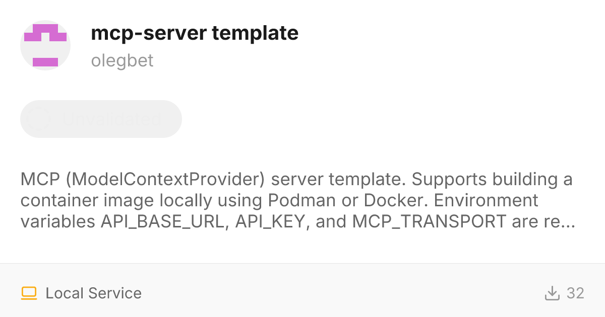 mcp-server template | MCP Servers · LobeHub