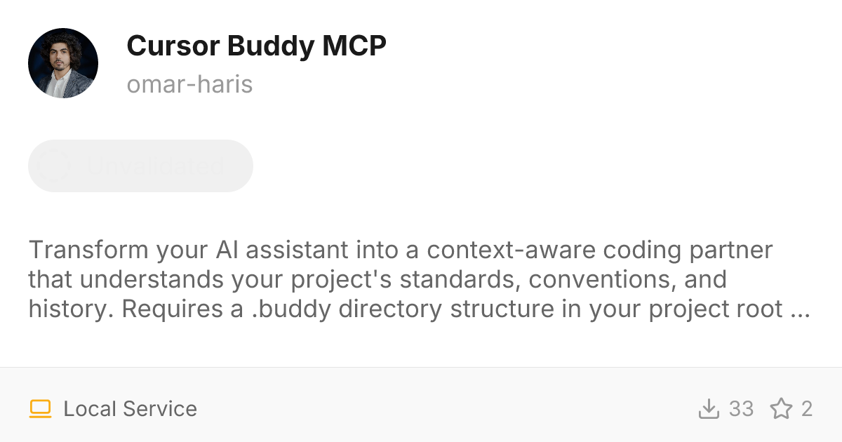 Cursor Buddy MCP | MCP Servers · LobeHub