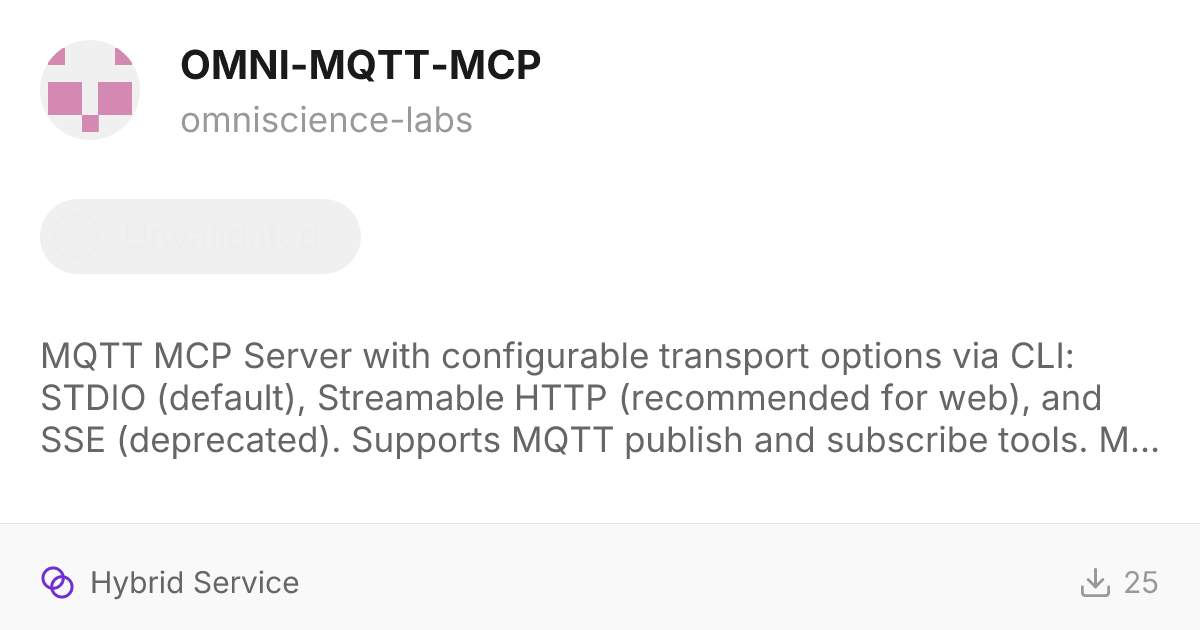 OMNI-MQTT-MCP | MCP Servers · LobeHub