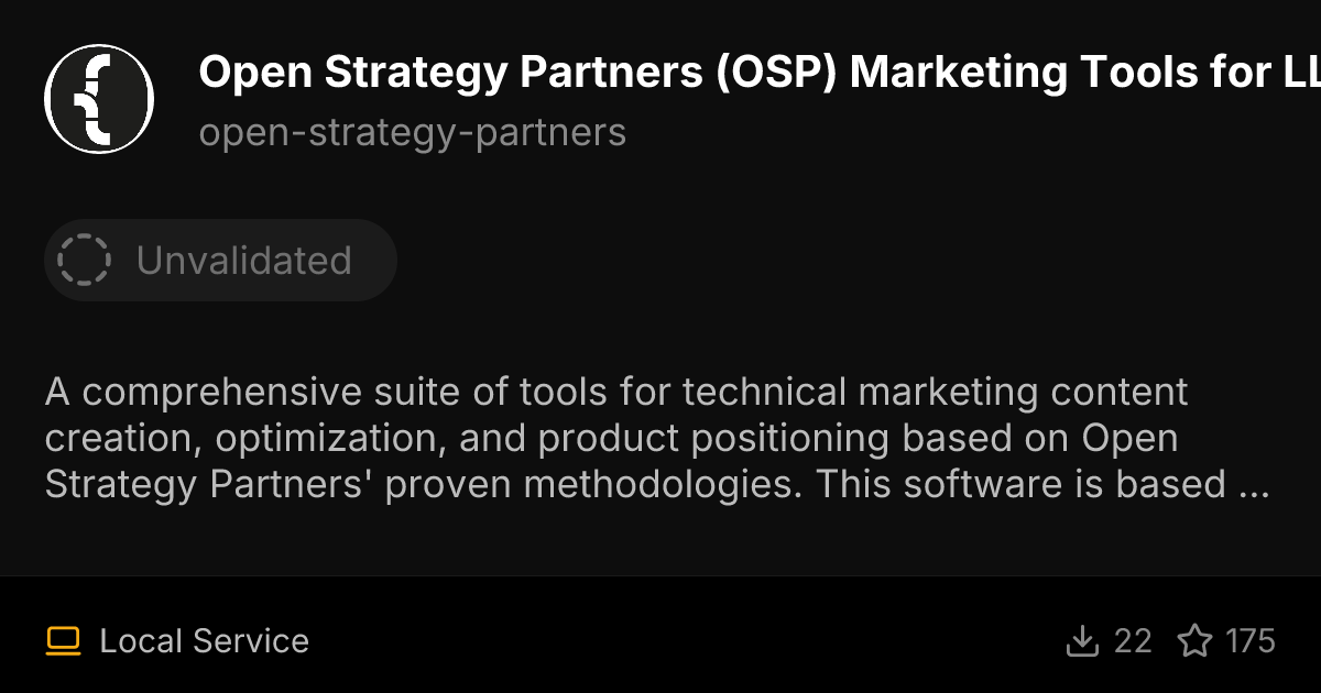 Open Strategy Partners (OSP) Marketi... · LobeHub