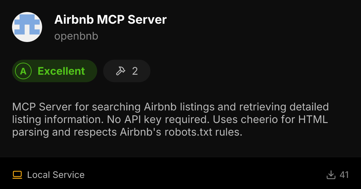 Serveur MCP Airbnb | MCP Servers · LobeHub