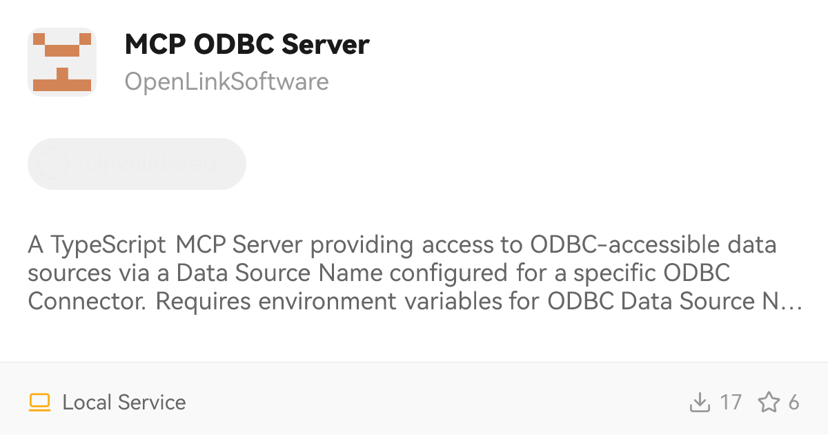 MCP ODBC Server | MCP Servers · LobeHub