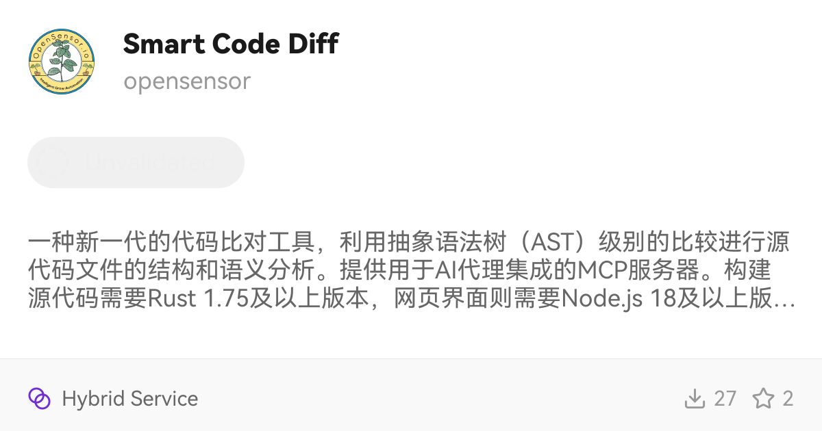 Smart Code Diff | MCP Servers · LobeHub