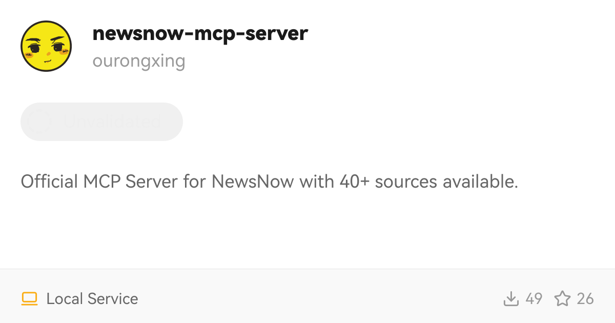 newsnow-mcp-server | MCP Servers · LobeHub