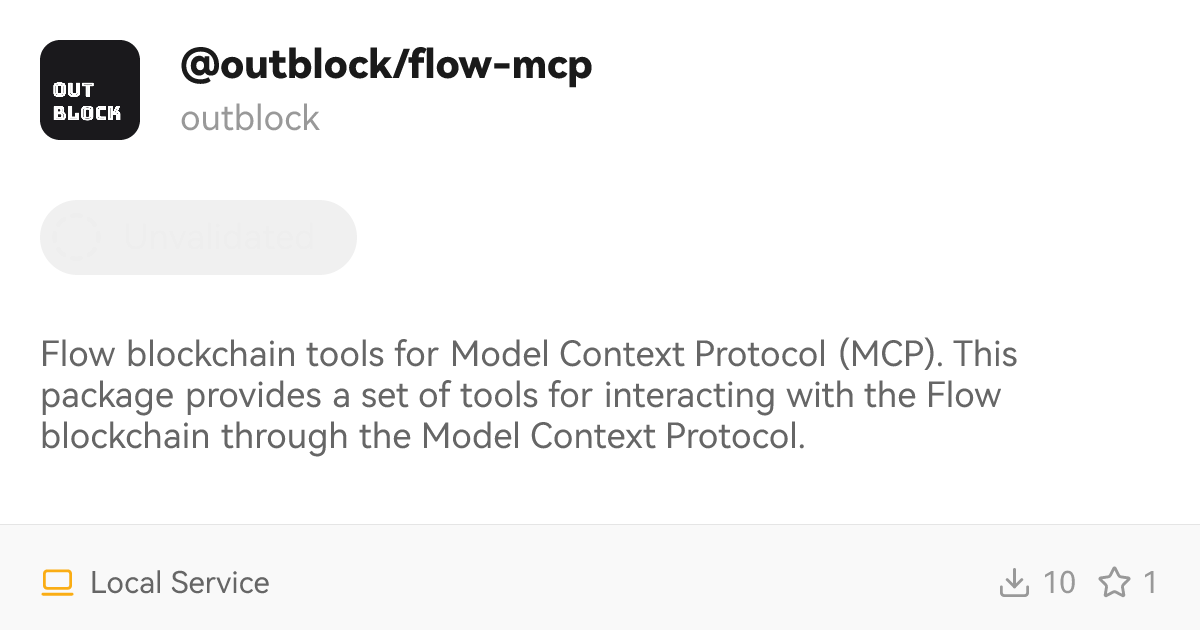 @outblock/flow-mcp | MCP Servers · LobeHub