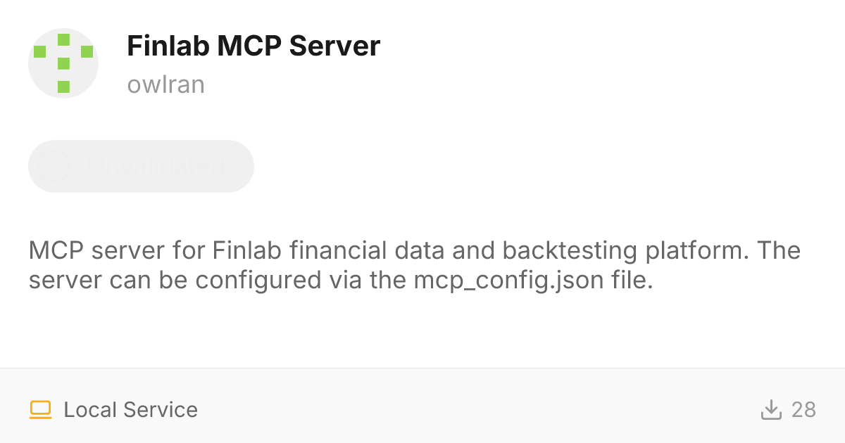 Finlab MCP Server | MCP Servers · LobeHub