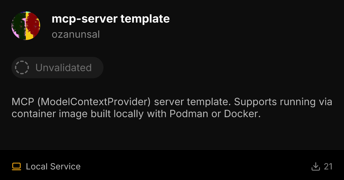 mcp-server template | MCP Servers · LobeHub