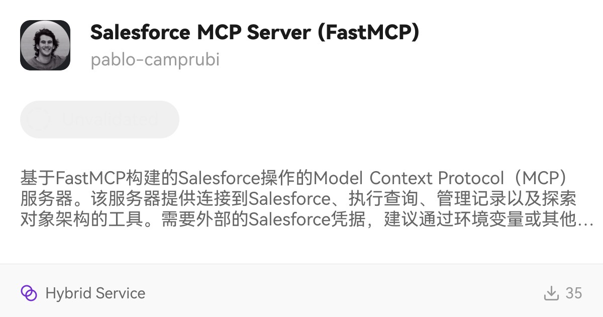 Salesforce MCP Server (FastMCP) | MC... · LobeHub