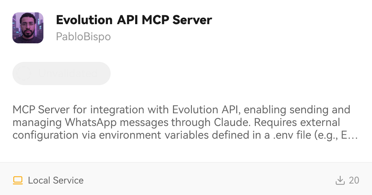 Evolution API MCP Server | MCP Servers · LobeHub
