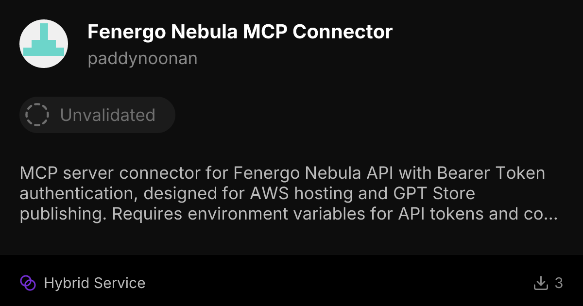 Fenergo Nebula MCP Connector | MCP S... · LobeHub