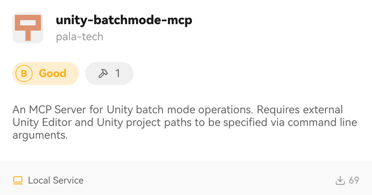 unity-batchmode-mcp | MCP Servers · LobeHub