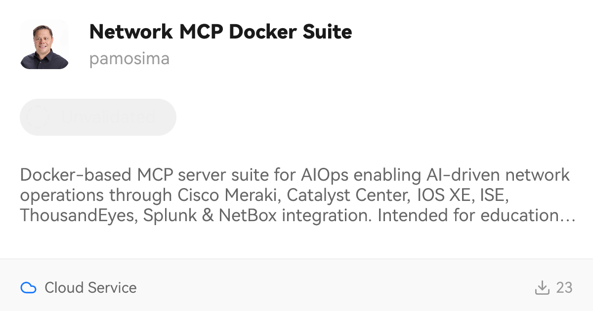 Network MCP Docker Suite | MCP Servers · LobeHub