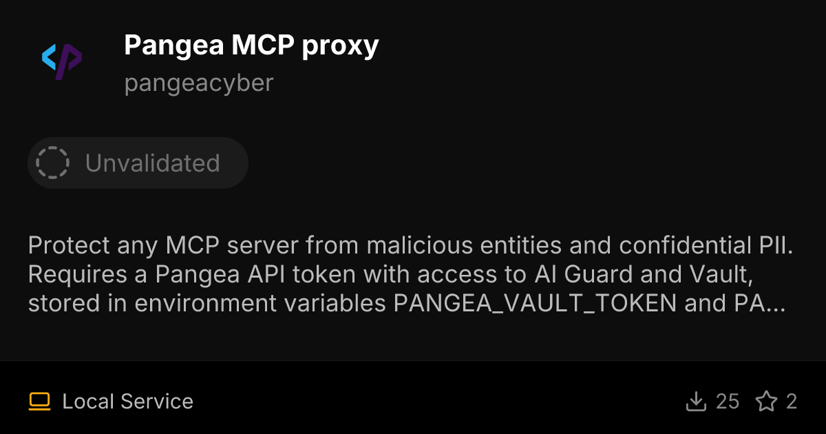 Pangea MCP proxy | MCP Servers · LobeHub