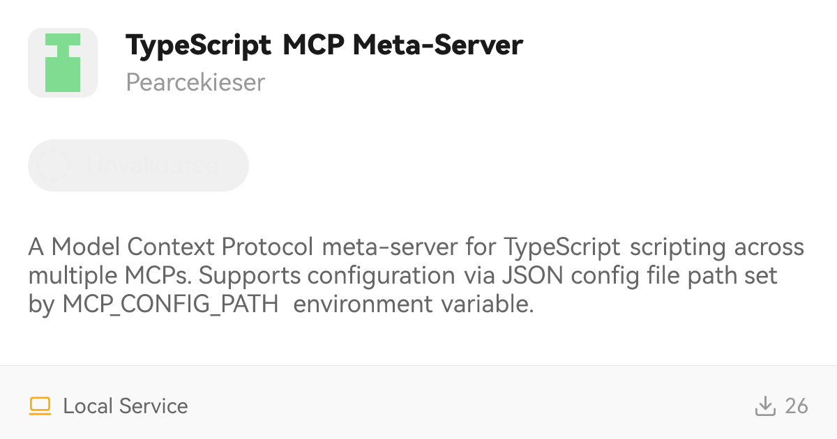 TypeScript MCP Meta-Server | MCP Ser... · LobeHub