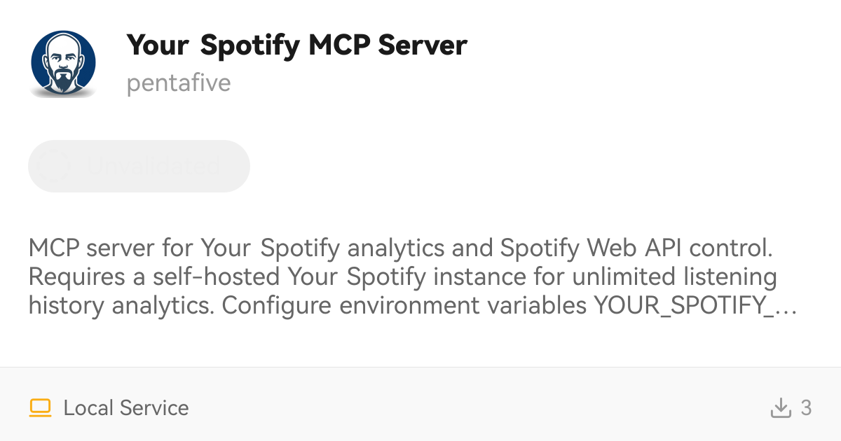 Your Spotify MCP Server | MCP Servers · LobeHub