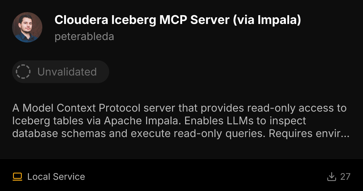 Cloudera Iceberg MCP Server (via Imp... · LobeHub