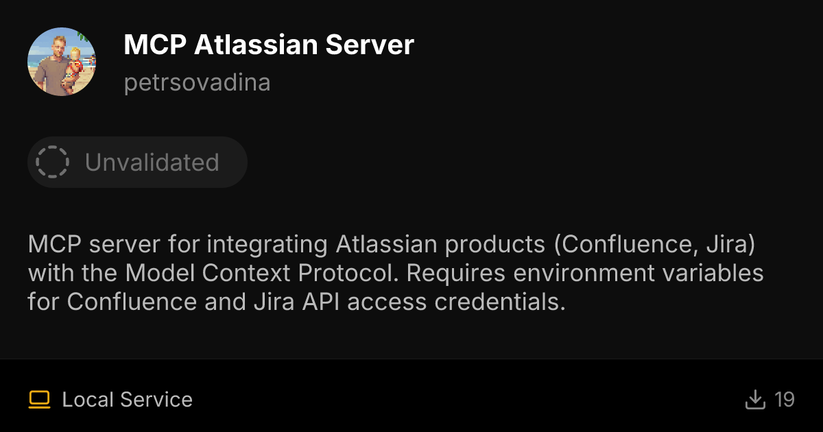MCP Atlassian Server | MCP Servers · LobeHub