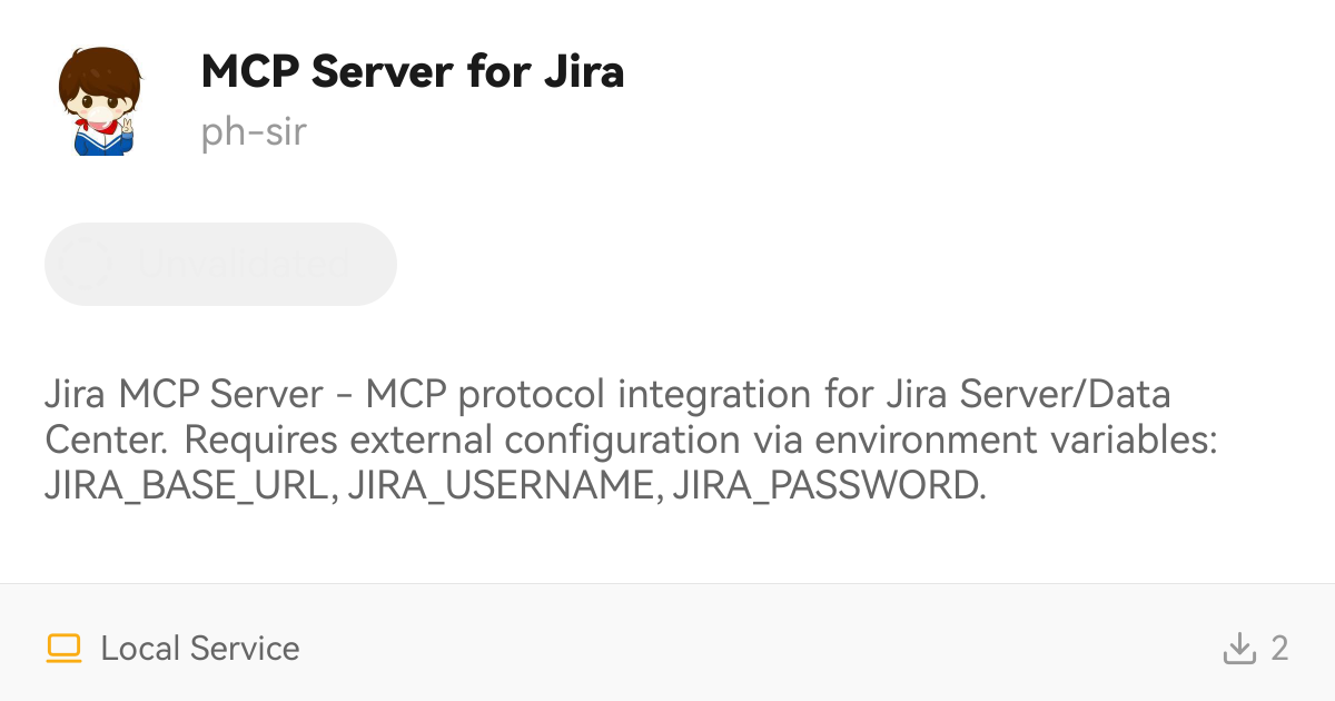 MCP Server for Jira | MCP Servers · LobeHub