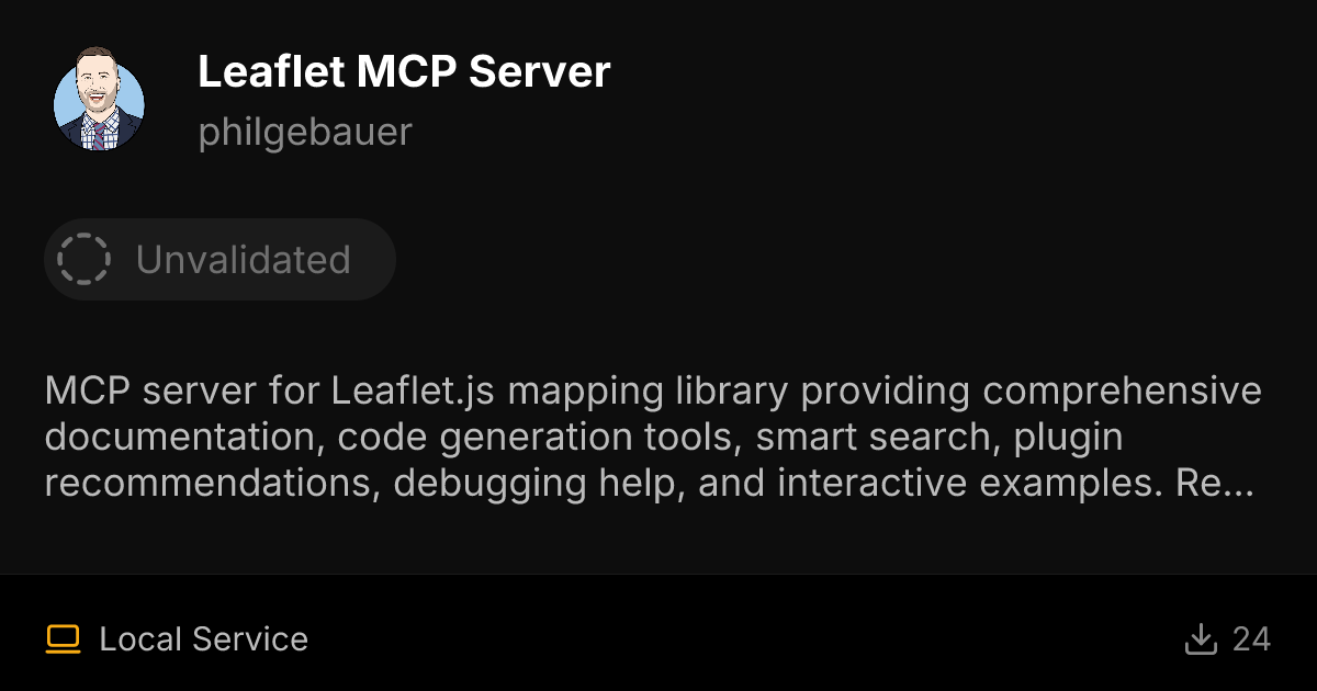 Leaflet MCP Server | MCP Servers · LobeHub
