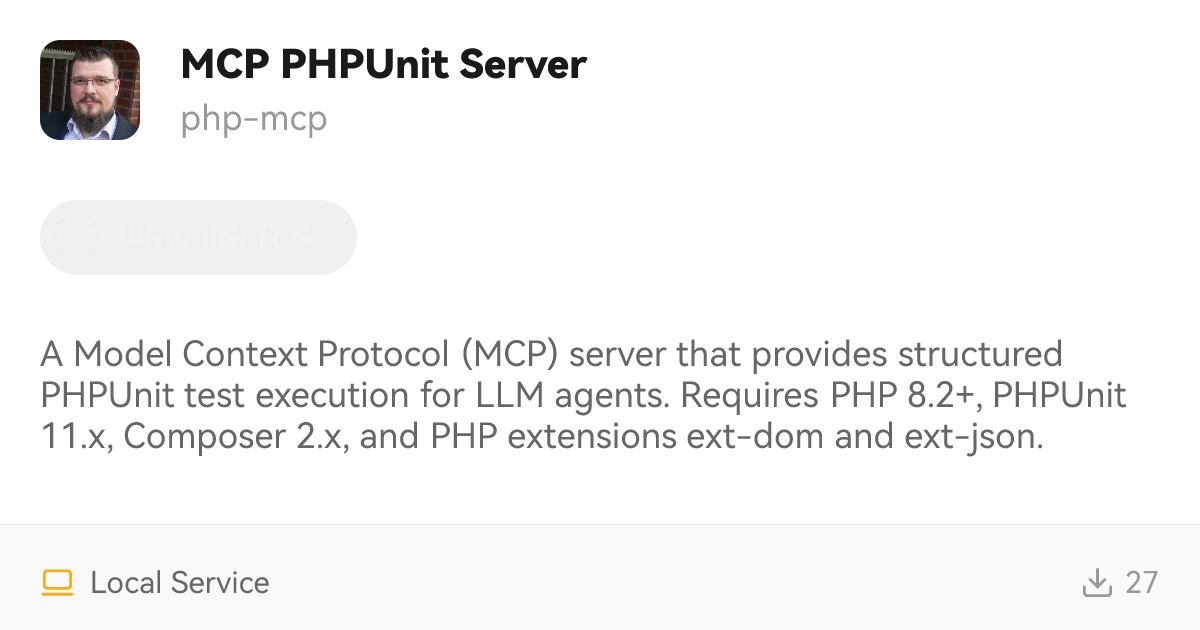MCP PHPUnit Server | MCP Servers · LobeHub
