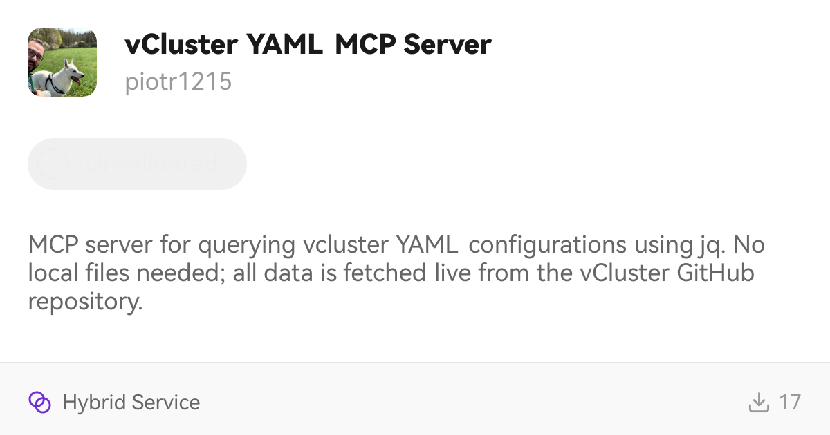 vCluster YAML MCP Server | MCP Servers · LobeHub