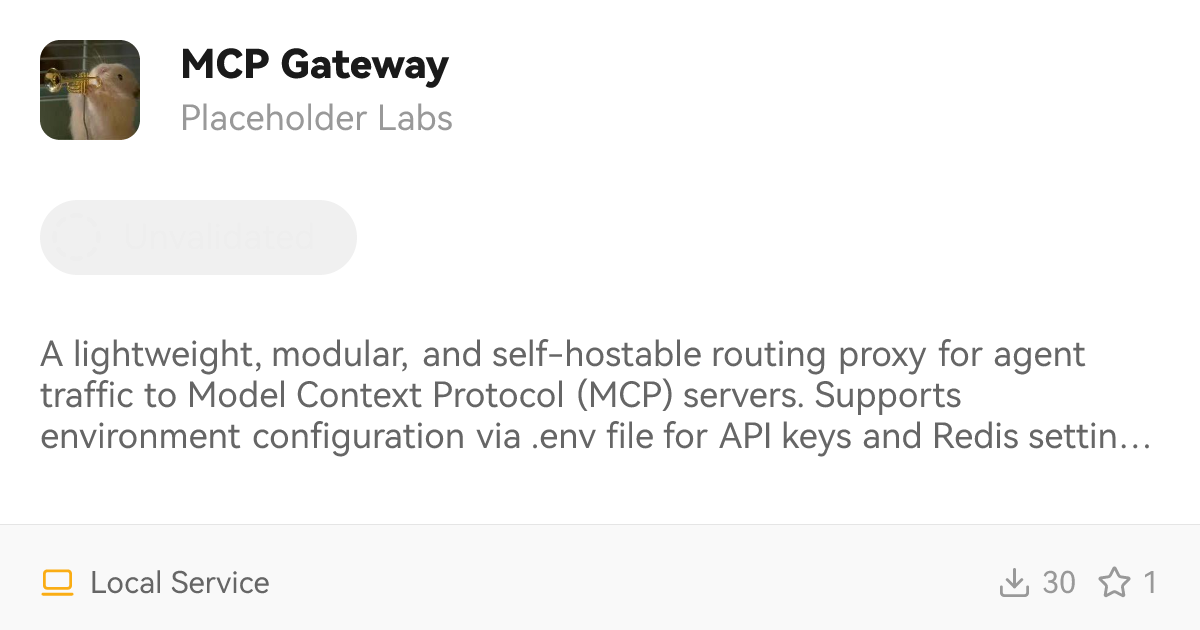 MCP Gateway | MCP Servers · LobeHub