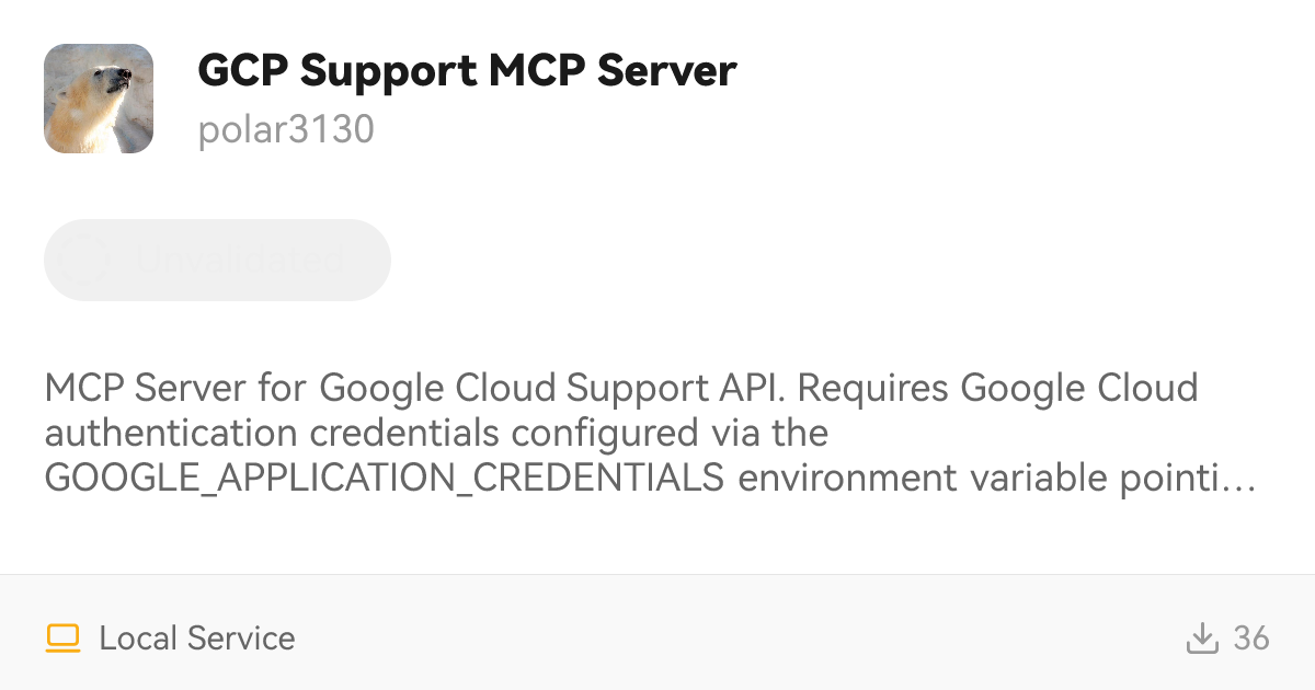 GCP Support MCP Server | MCP Servers · LobeHub