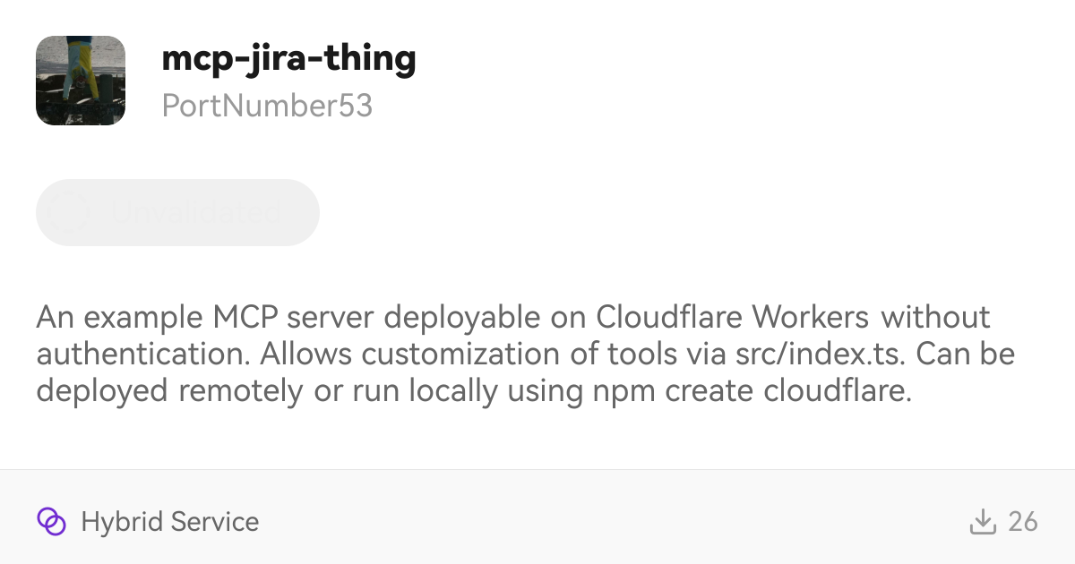 mcp-jira-thing | MCP Servers · LobeHub