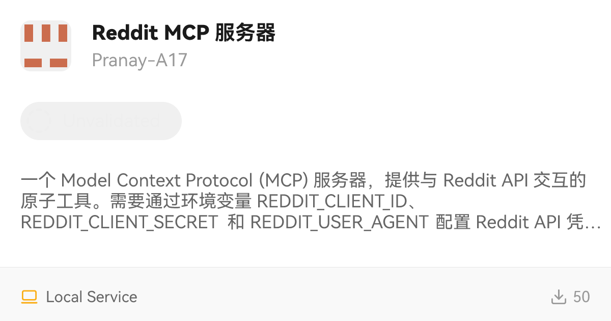 Reddit MCP Server | MCP Servers · LobeHub