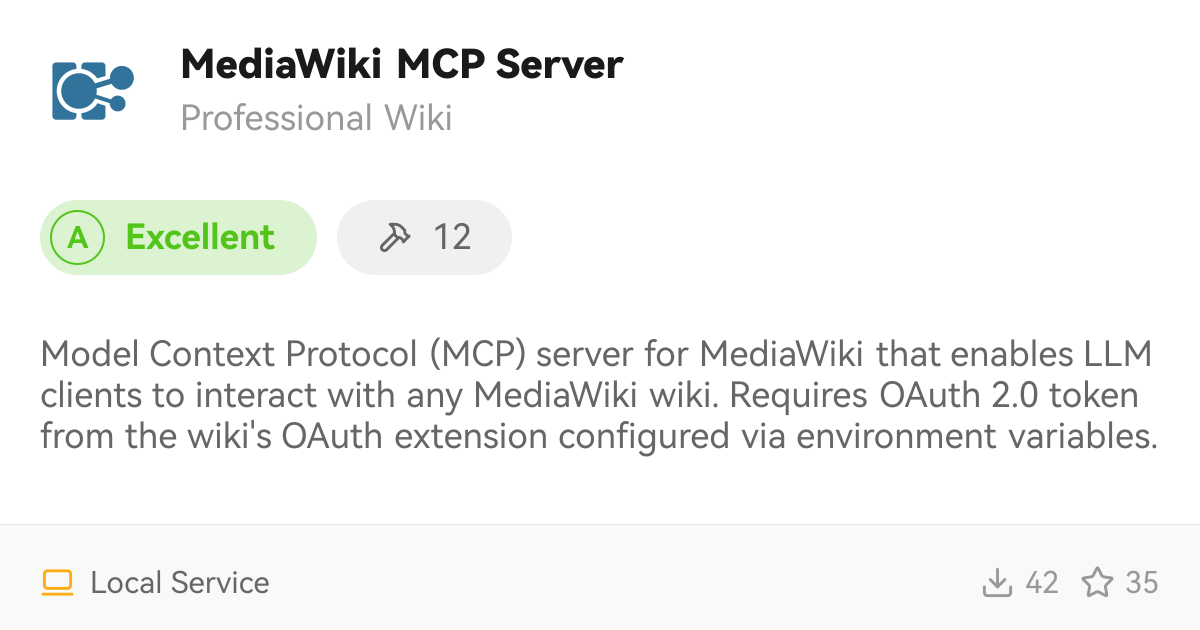 MediaWiki MCP Server | MCP Servers · LobeHub