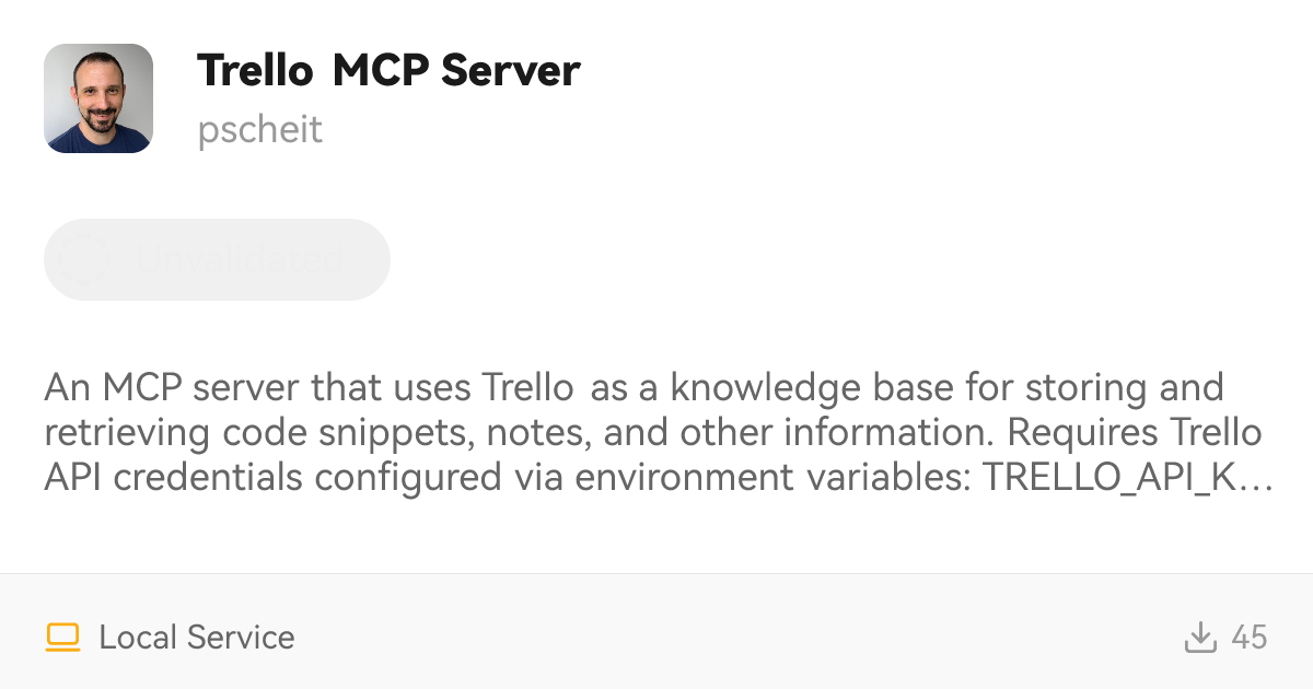 Trello MCP Server | MCP Servers · LobeHub